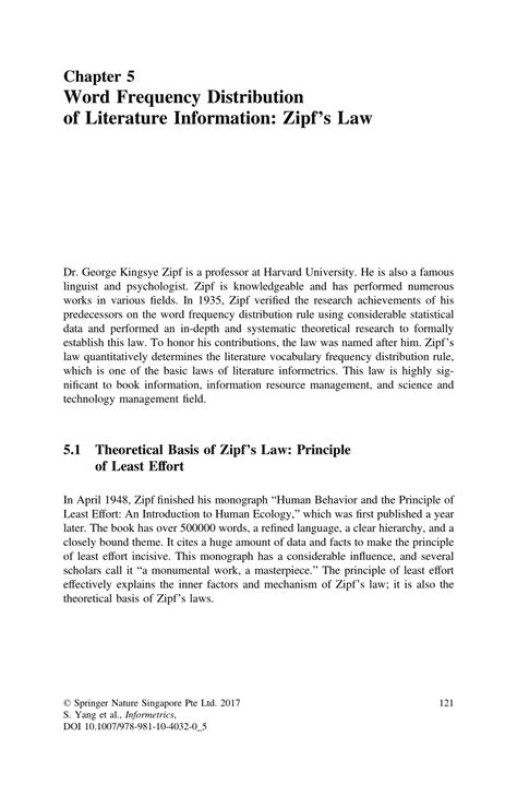Pdf Word Frequency Distribution Of Literature Information Zipfs Law
