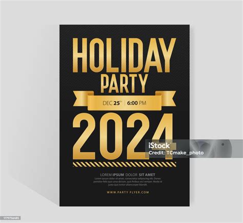 휴일 파티와 새해 복 많이 받으세요 파티 초대 전단지 포스터 및 인사말 카드 템플릿에 대 한 벡터 일러스트 레이 션 디자인 0명에 대한 스톡 벡터 아트 및 기타 이미지