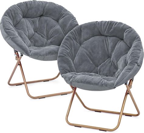 Heywoo Saucer Chair For Adults Oversized Folding Cozy Moon Chair With