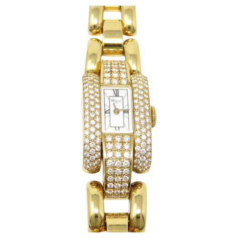 Chopard 3 Carat 18k Yellow Gold Watch Gem