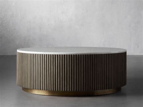 Finnley Round Coffee Table In White And Gold Coffee Table Trunk