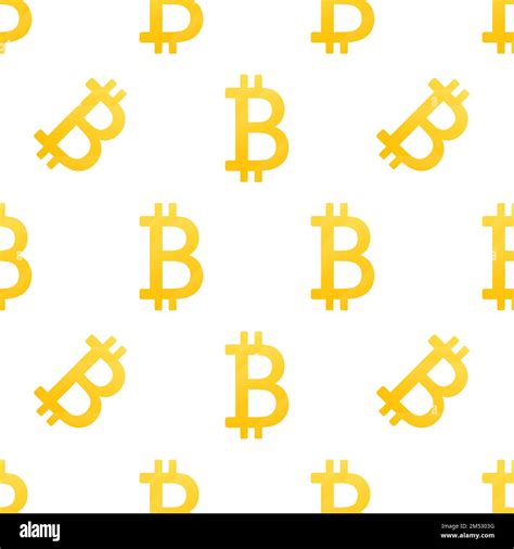 Bitcoin Vector Is An Isolated Simple Seamless Pattern Bitkoins Icon Symbol On A White