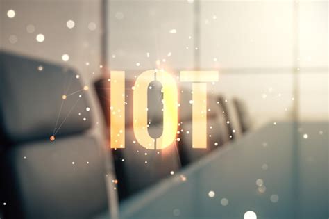 Premium Photo Abstract Virtual Iot Hologram On A Modern Boardroom Background Internet Of
