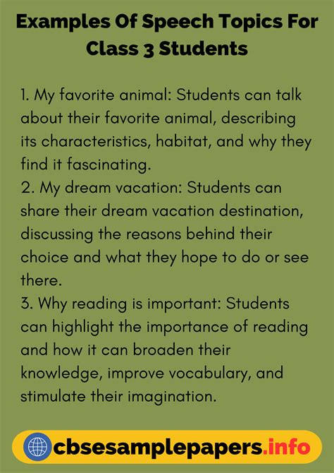 Speech Writing For Class 3 Format Examples Topics Exercises Cbse