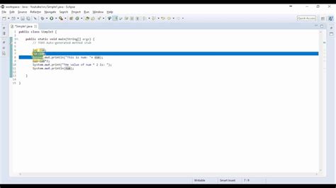 A Simple Program In Java Ooc 15cs45 Vtu Youtube