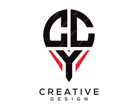 Premium Vector Ccy Letter Location Shape Logo Design