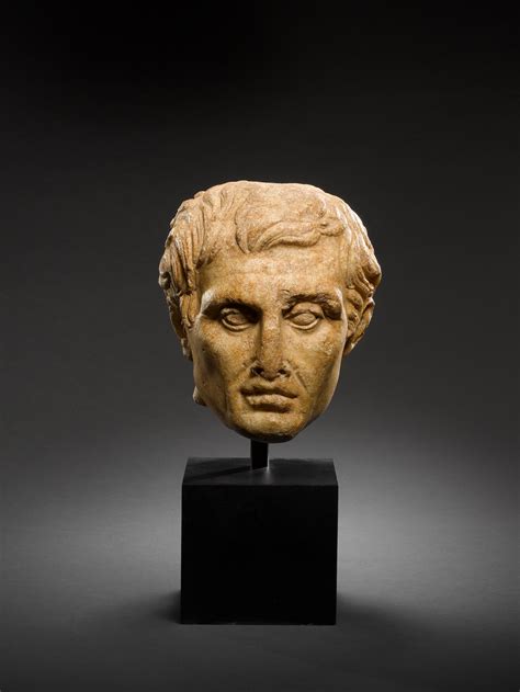 Bonhams A Roman Marble Portrait Head Of Menander