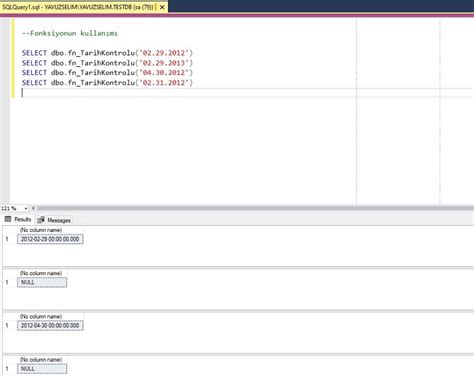 Sql Serverda Tarih Kontrolü Fonksiyonu Sql Server Eğitimleri