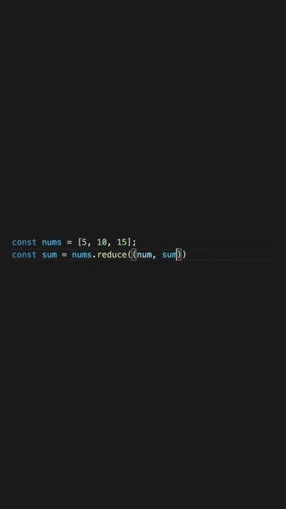 How To Return The Sum Of All Numbers Within An Array With The Javascript Es6 Method Reduce