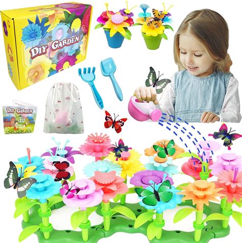 適合 3、4、5、6 歲女孩的禮品玩具 Diy 花園建築套件 教育戶外活動 適合學齡前幼兒玩具組 Stem 玩具工藝品 生日禮物 送給女孩兒童 玩具和遊戲