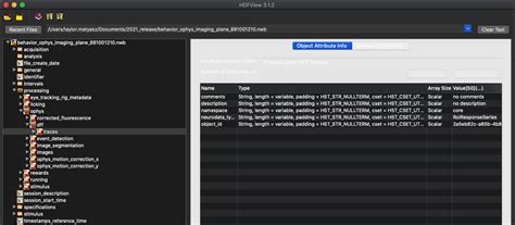 Organization Of A Visual Behavior Nwb File — Allen Sdk Dev Documentation