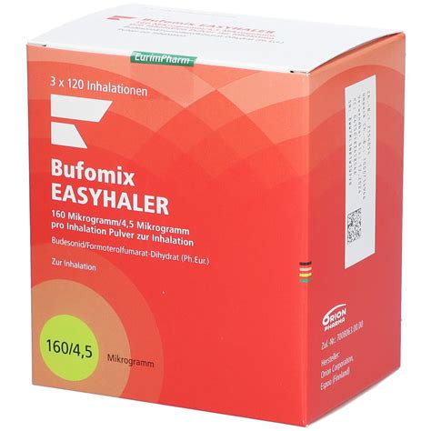 Bufomix Easyhaler 160 4 5 µg Dosis 3x120ed Inh P 3 St Mit Dem E Rezept Kaufen Shop Apotheke