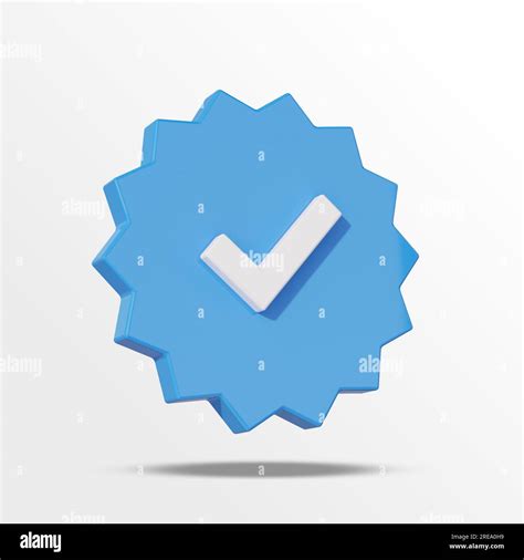 Profile Verification Check Mark Social Media Icon Blue Verified Badge With Checkmark Sign