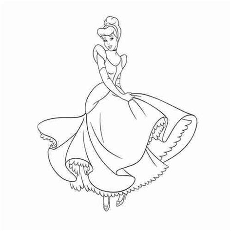 Раскраска Принцесса в бальном платье распечатать или скачать