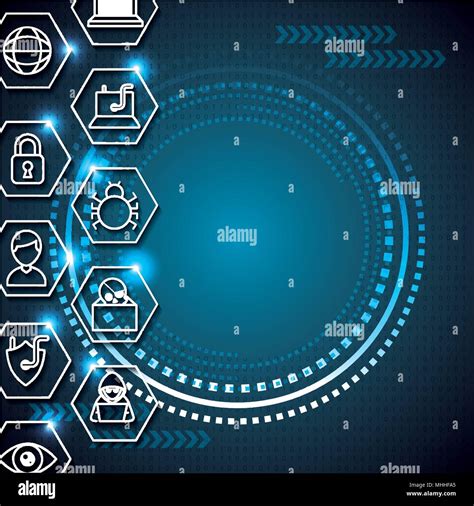 Cybersecurity Technology Circuit Board Stock Vector Images Alamy