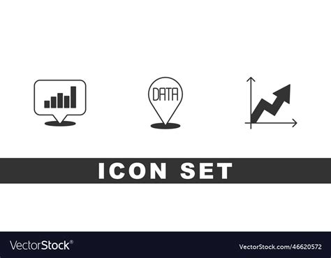 Set Pie Chart Infographic Data Analysis Royalty Free Vector