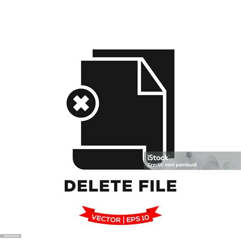 트렌디 한 플랫 스타일 파일 아이콘 문서 벡터 아이콘 삭제 된 파일 아이콘에서 파일 아이콘을 제거 0명에 대한 스톡 벡터 아트 및 기타 이미지 Istock