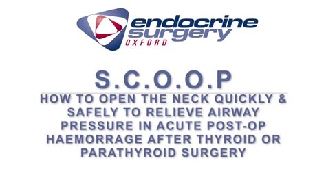 Scoop Acute Management Of Post Op Haemorrhage In Thyroid And