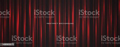 3d 레드 블랙 테크노 추상 배경은 어두운 공간에 조명 모션 효과 장식 개념으로 겹쳐진다 배너 전단지 카드 또는 브로셔 표지를 위한 현대적인 그래픽 디자인 요소 빛나는