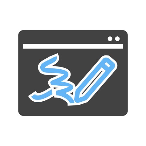 Drawing Pad Glyph Blue And Black Icon 10897759 Vector Art At Vecteezy
