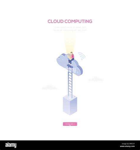 Cloud Computing Modern Isometric Vector Web Banner Stock Vector Image And Art Alamy