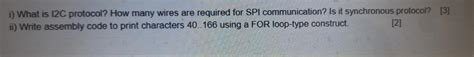 Solved I What Is 12c Protocol How Many Wires Are Required