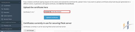 Installing Ssl Certificate On Plesk 12 With A Csr Generated On Plesk