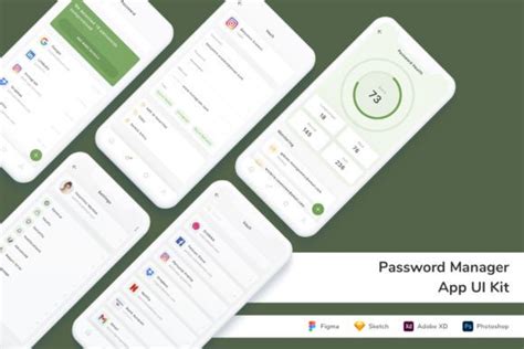 Password Manager App UI Kit Graphic By Betush Creative Fabrica