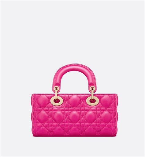 Small Lady D Joy Bag Rani Pink Cannage Lambskin Dior Gb
