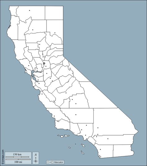 California D Free Map Free Blank Map Free Outline Map