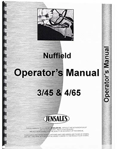 Nuffield 3 45 4 65 Tractor Operators Manual Home Improvement