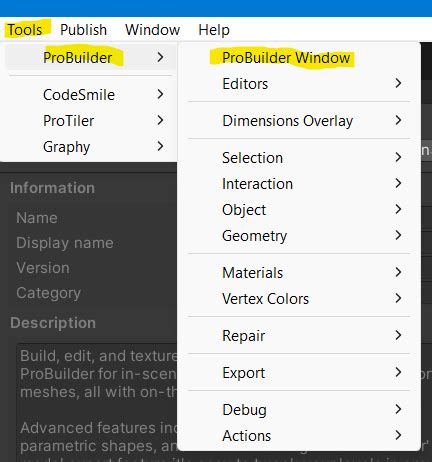 Installing Probuilder With The Package Manager Unity Engine Unity Discussions