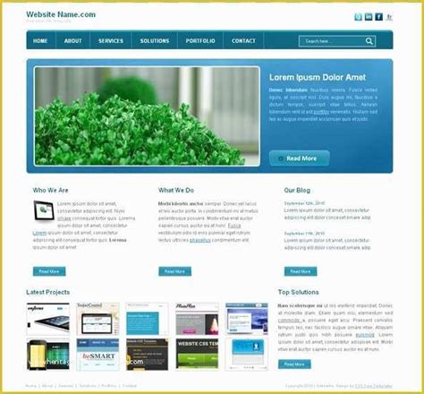 Free Css Web Templates Of Blue Website Css Template For Business