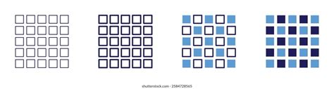 Grid Interconnection Icon 4 Different Styles Stock Vector Royalty Free 2584728565 Shutterstock