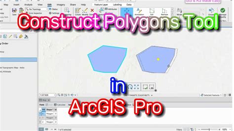 Construct Polygons Editing Tool In Arcgis Pro Create Polygons From Existing Polygons Youtube
