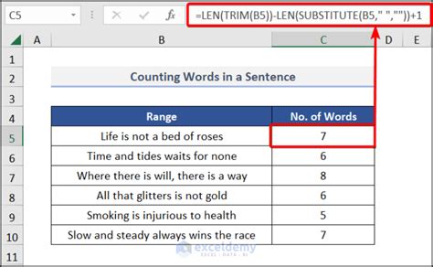 how to count alphabet in excel sheet 5 easy methods