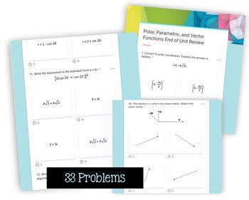 Parametric Polar Vector Functions Digital Plus Print End Of Unit