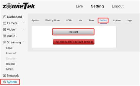How To Switch To Ndi Mode Zowietek Electronics Ltd