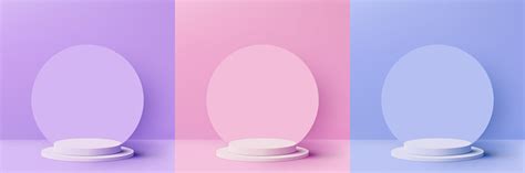 3d 현실적인 빈 스튜디오 룸 흰색 실린더 연단 스탠드 원형 배경 세트 3차원 형태에 대한 스톡 벡터 아트 및 기타 이미지