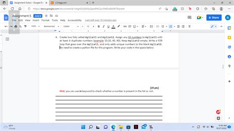 Solved 4 Create Two Lists Called Mylist1 And Mylist2