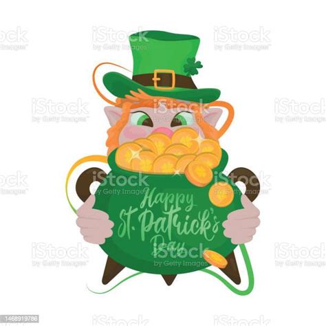 인사말 카드 엽서 전단지에 대한 성 패트릭의 날 디자인 요소 텍스트 및 손으로 그린 휴일 기호 및 속성을 포함합니다 3월에 대한 스톡 벡터 아트 및 기타 이미지 Istock