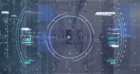 Animation Of Viewfinder And Math Formulas Over Servers Stock Video Video Of Informatics