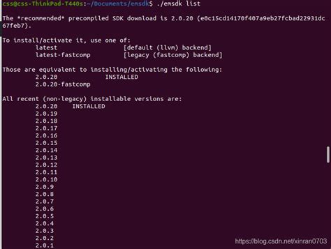 emscripten编译环境安装（ubuntu20 04） ubuntu emscripten zip xinran0703的博客 csdn博客