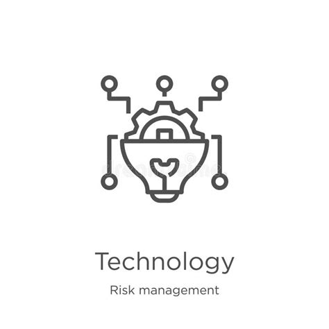 Technology Icon Vector From Risk Management Collection Thin Line Technology Outline Icon Vector
