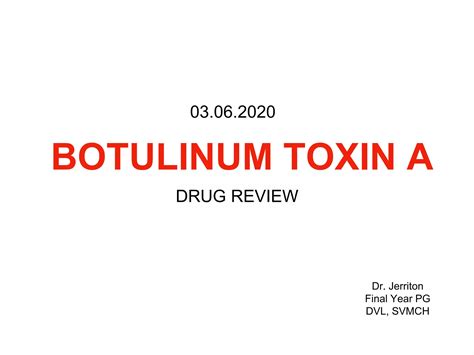 Botulinum Toxin A Botox Pptx