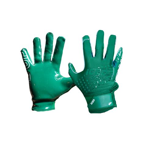 Essential Gloves Green Football Receiver Gloves Iced Up