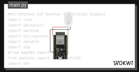 Mqtt Publish Dht1122andbmp085180 On Micropython Wokwi Esp32 Stm32