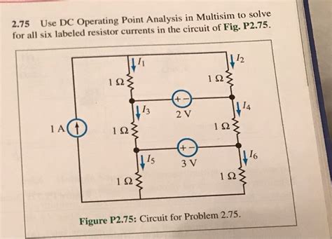 Solved Use DC Operating Point Analysis In Multisim To Chegg