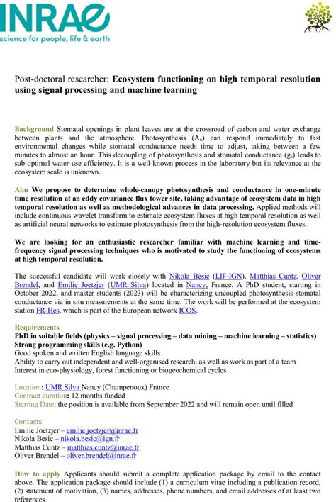 Signalprocessing Machinelearning Ecosystem Postdoctoral Nikola Besic