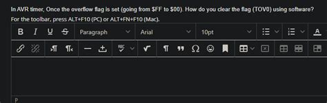 solved in avr timer once the overflow flag is set going